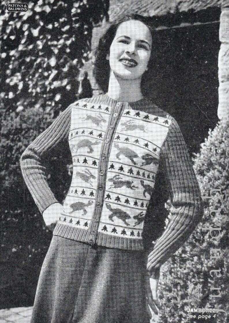 1950s Women Buttons Design Knitwear Pictures | Photos | Patterns ...