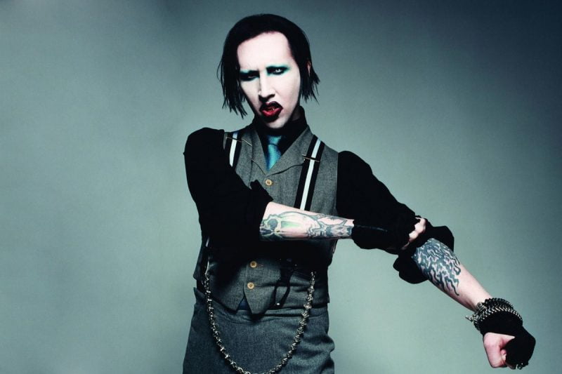 80s Makeup Guide: Marilyn Manson With vs. Without Makeup - Vintage-Retro